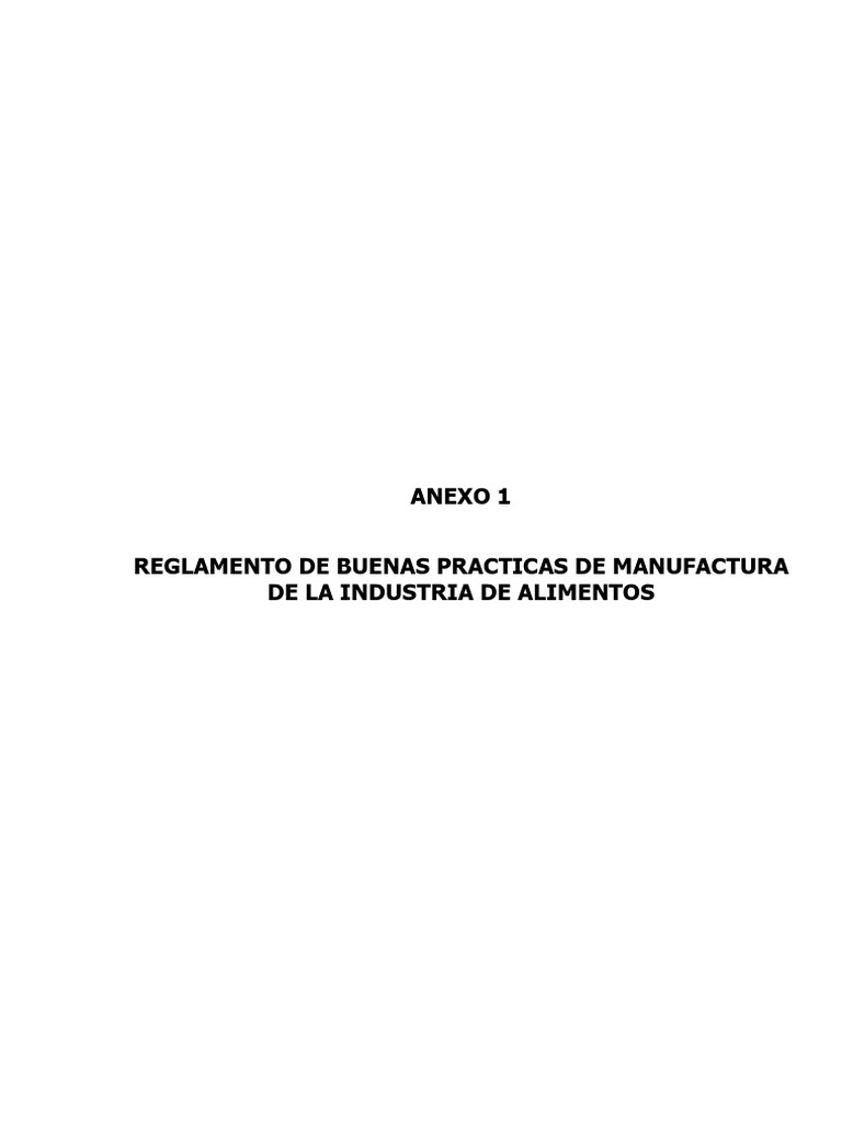 Reglamento BPM Alimentos - SIECA | PDF | Agua | Alimentos