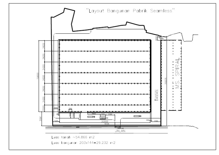 Gambar Layout Bangunan Pabrik Seamless-Model | PDF