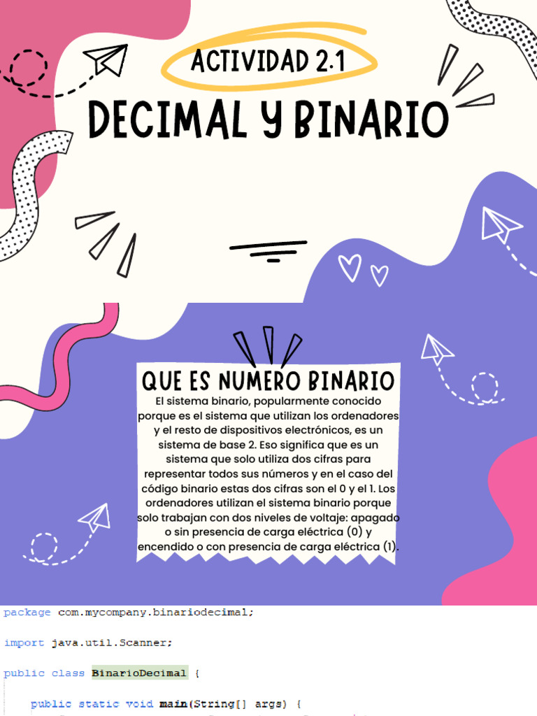 Decimal y Binario Java | PDF
