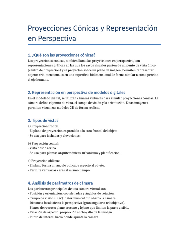 Proyecciones Conicas | PDF
