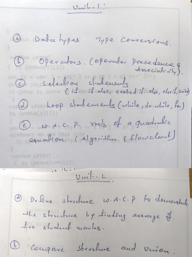 Unitwise Important Questions Pps | PDF