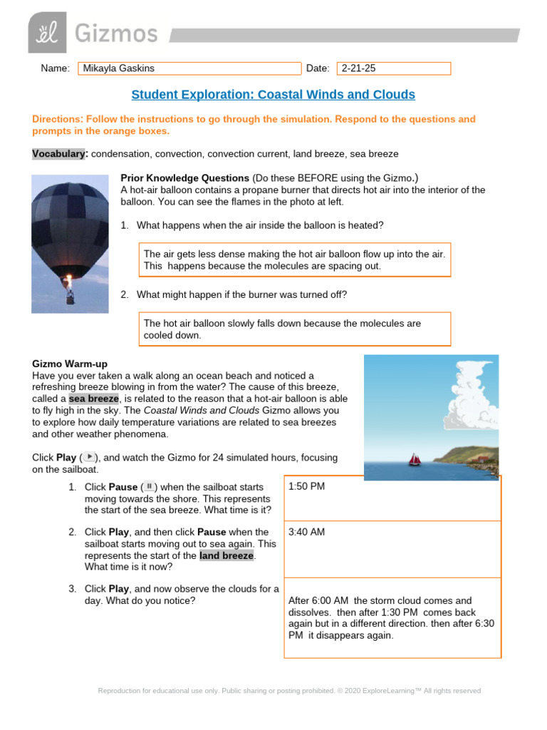 Coastal Winds and Clouds Exploration | PDF | Convection | Wound