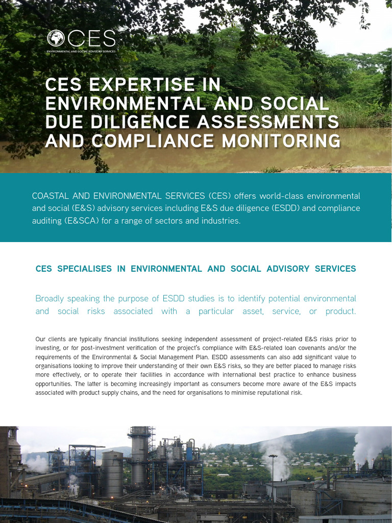E&S Due Diligence Advisory Services | PDF | International Finance ...