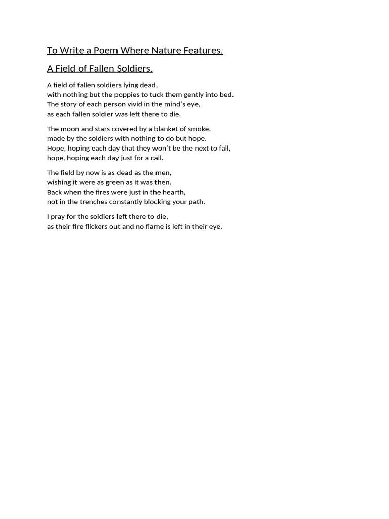 A Field of Fallen Soldiers | PDF