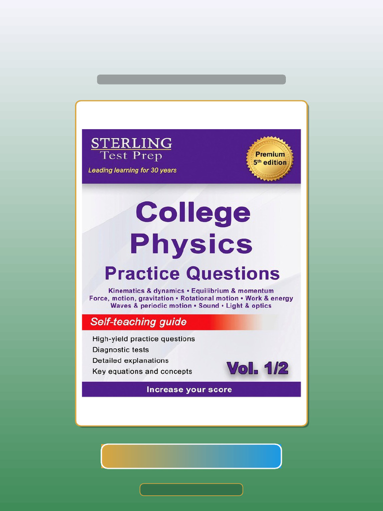 Sterling Test Prep College Physics Practice Questions Vol 1 by Sterling ...