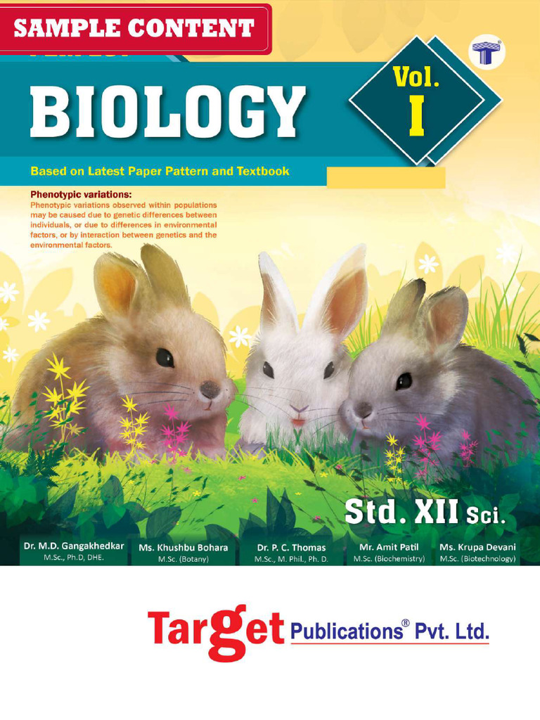 Sample PDF of STD 12 Science Biology Vol 1 Perfect Notes Sample Content ...