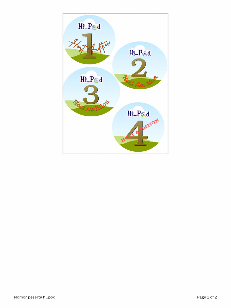 Nomor Peserta Hi - Pod - 20240911 - 040724 - 0000 | PDF