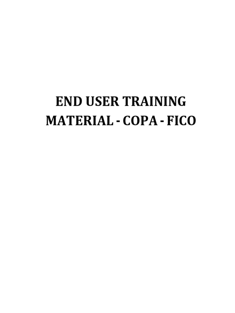 SAP COPA End User Doc60 Pages | PDF | Valuation (Finance) | Simulation