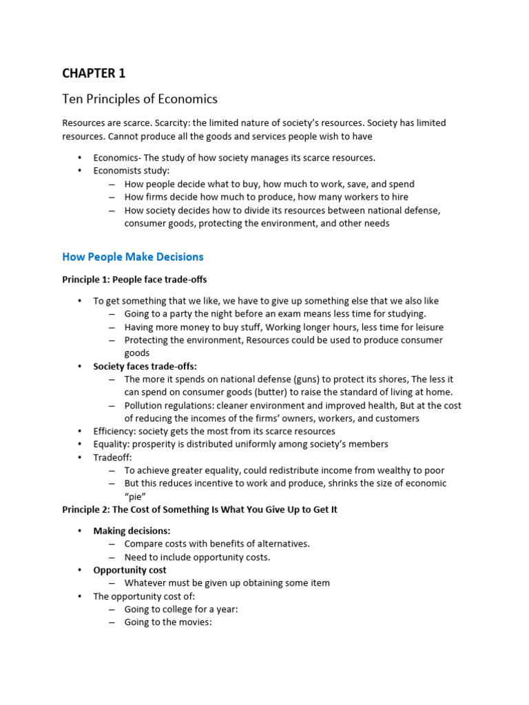 Ten Principles of Economics | PDF | Demand | Supply (Economics)