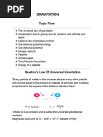 Class 11 Gravitation Formula Sheet | PDF | Newton's Law Of Universal ...