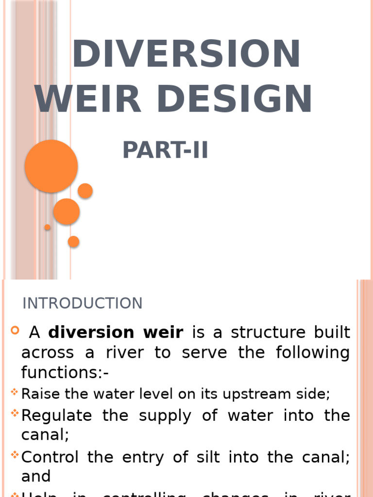 Weir Design | PDF | Physical Geography | Bodies Of Water