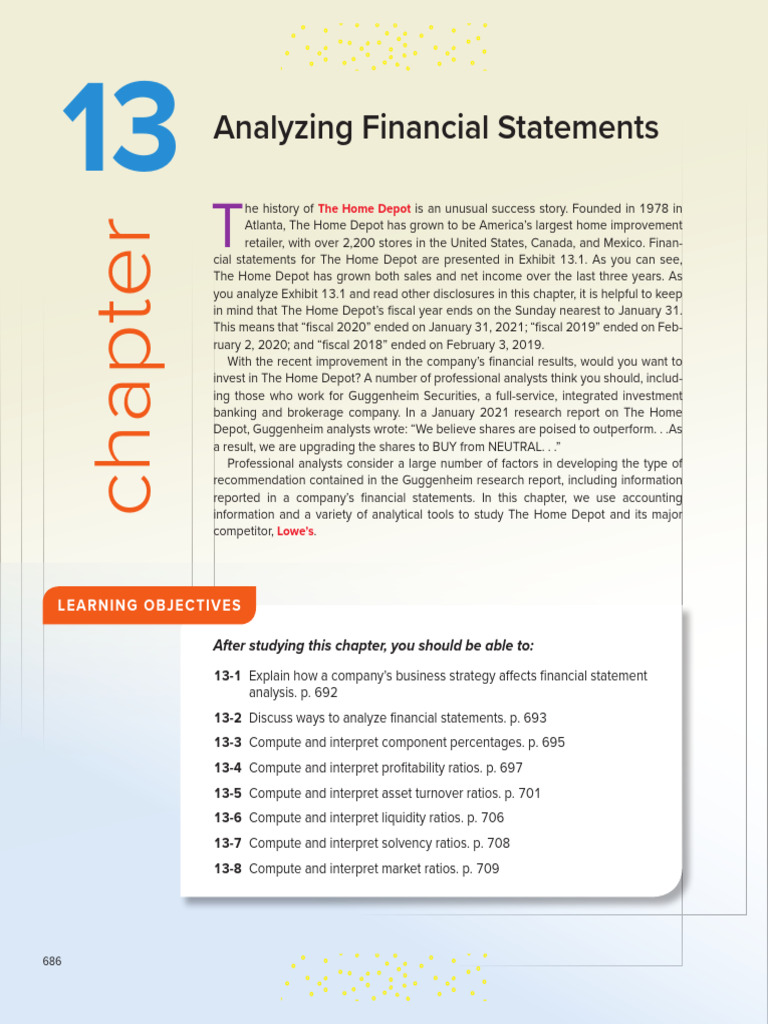 CH (13) - Analyzing Financial Statements - Book | PDF | Expense | Net ...