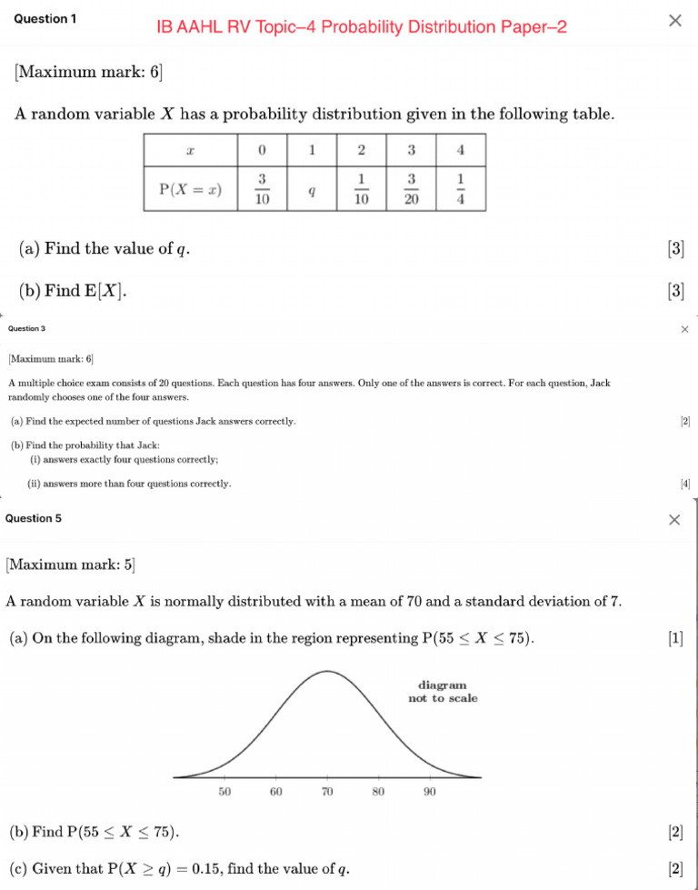 Probability Distribution Paper-2 | PDF