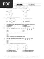 Isomerism Quiz and Answers | PDF | Isomer | Conformational Isomerism
