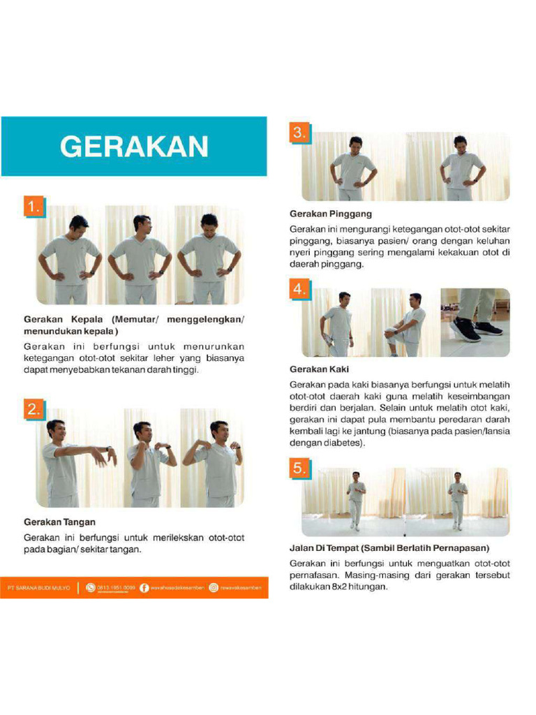 Leaflet Senam Lansia | PDF