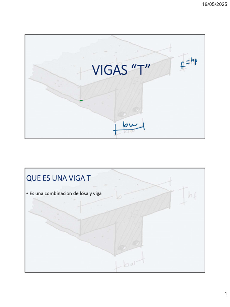 Vigas T | PDF | Viga (Estructura) | Ingeniería estructural