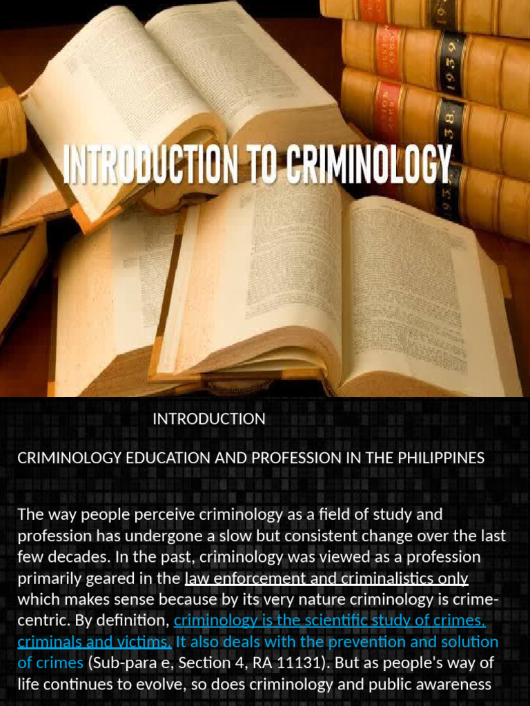 Introduction To Criminology Borsba | PDF | Crimes | Crime & Violence