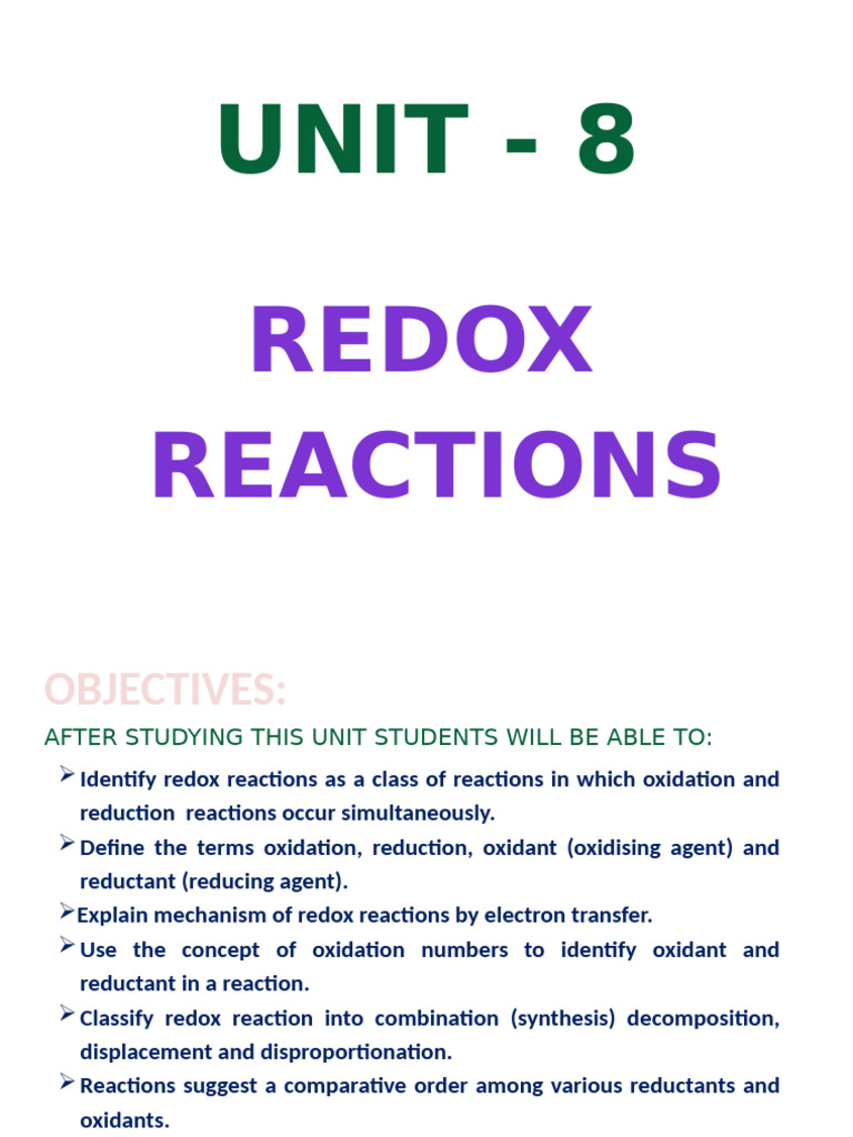 Redox Classical Concept | PDF | Redox | Chemical Reactions