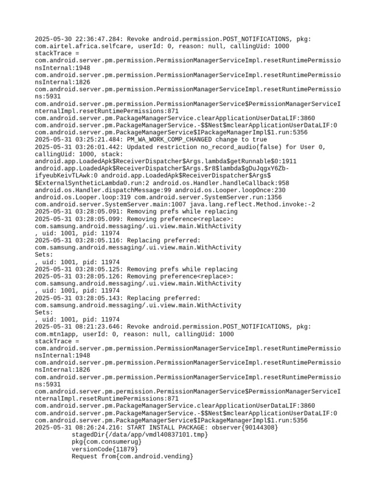 PM Debug Info | PDF | Android (Operating System) | Smart Devices