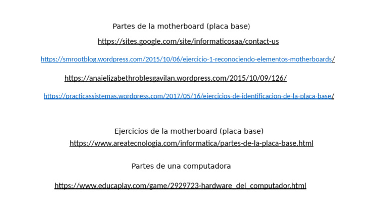Ejercicios para Placa Base | PDF