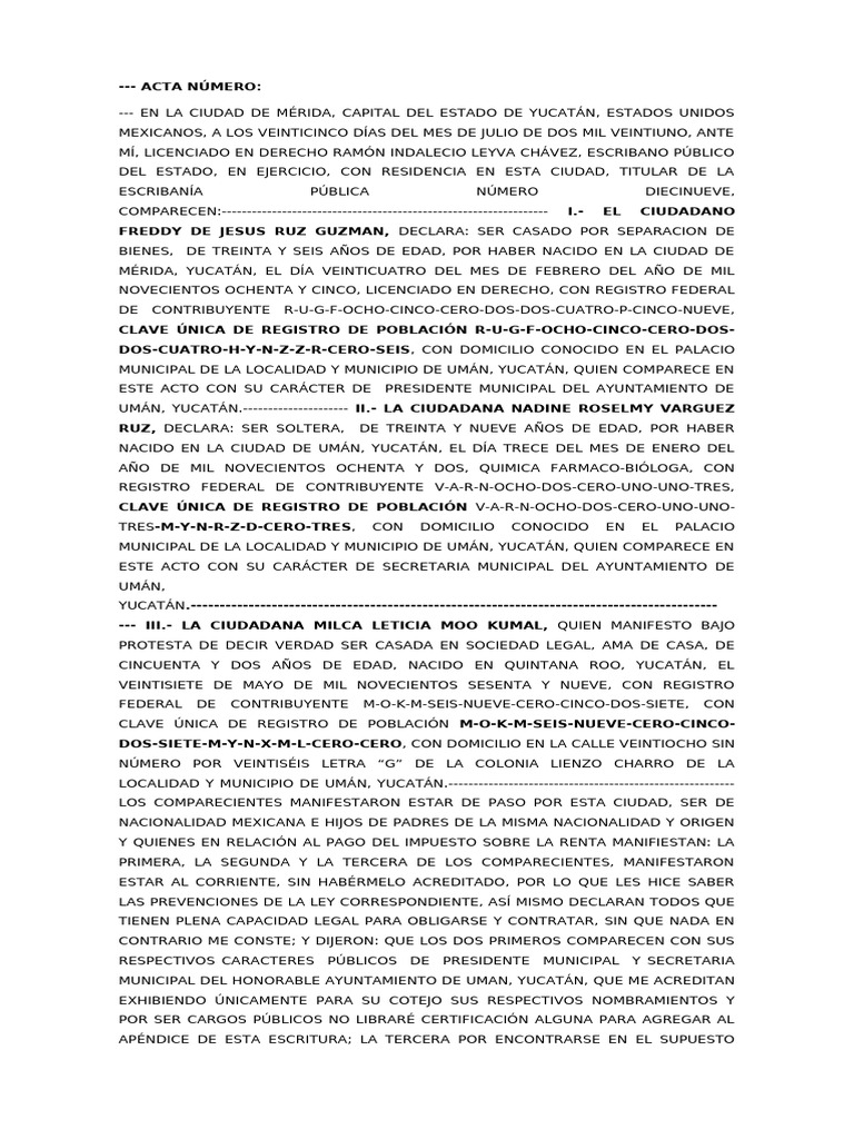 Adjucacion Por Fundo Legal Milca Leticia Moo Kumal - M | PDF