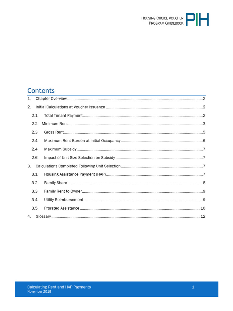 HCV Guidebook Calculating Rent and HAP Payments | PDF | Section 8 ...
