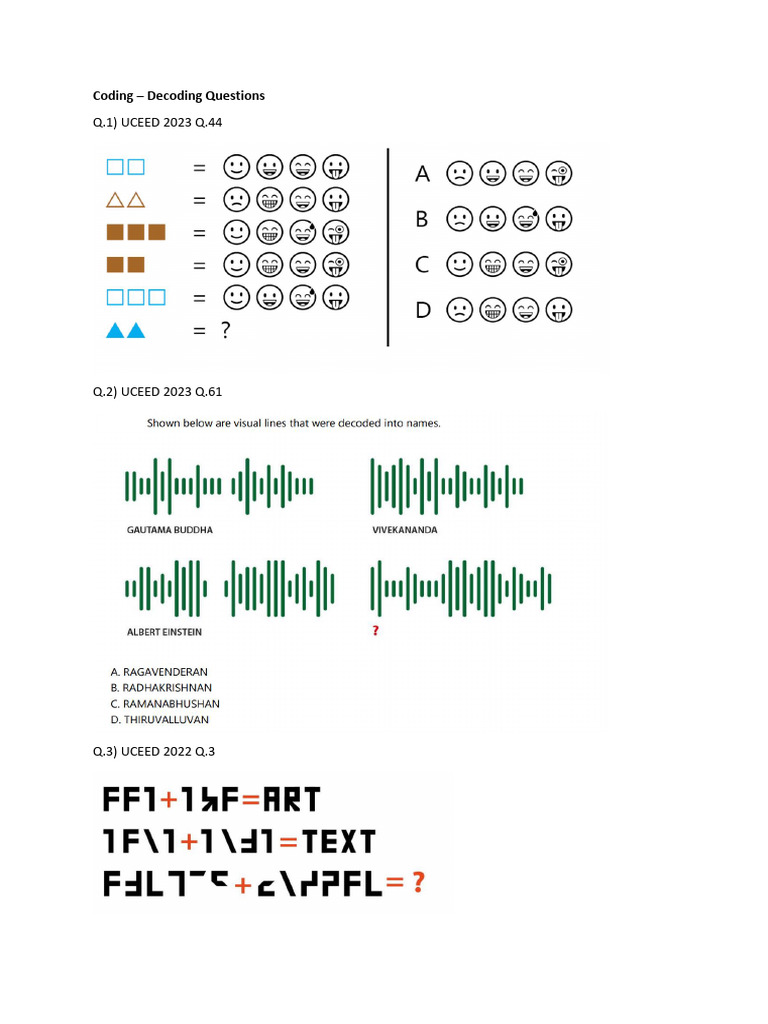 Coding-Decoding Qs Updated 22-7 | PDF