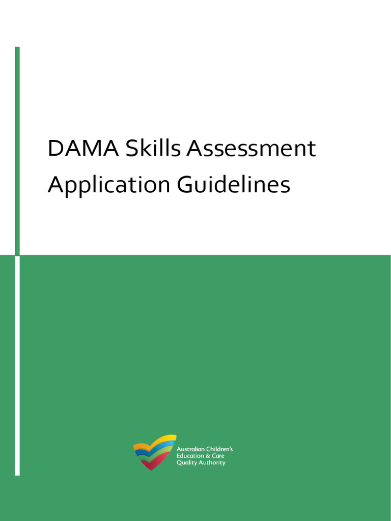 DAMA Skills Assessment Guidelines | PDF | Child Care | Employment
