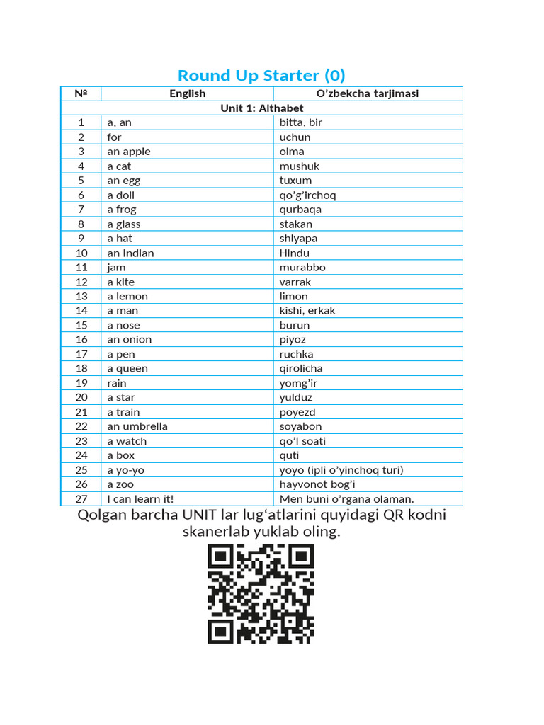 Round Up Starter Dictionary | PDF
