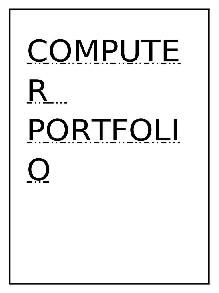 Computer Portfolio Anuja | PDF | Relational Database | Databases