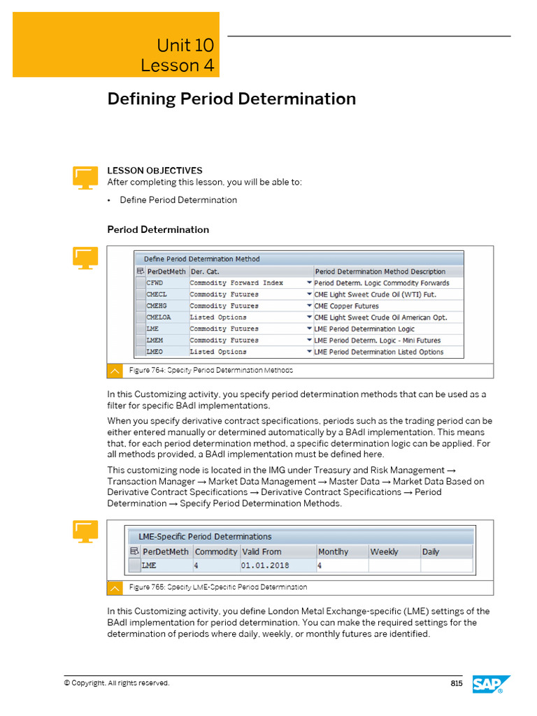 Period Determination in Treasury Management | PDF