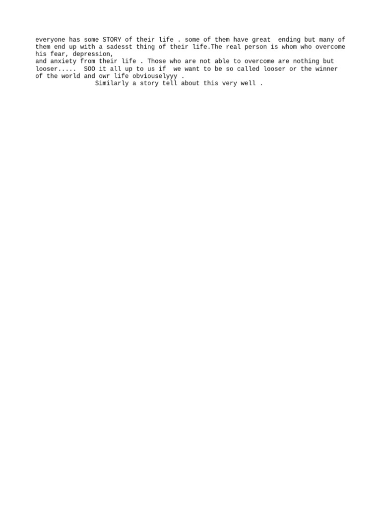 A Story About An Unique Girl | PDF