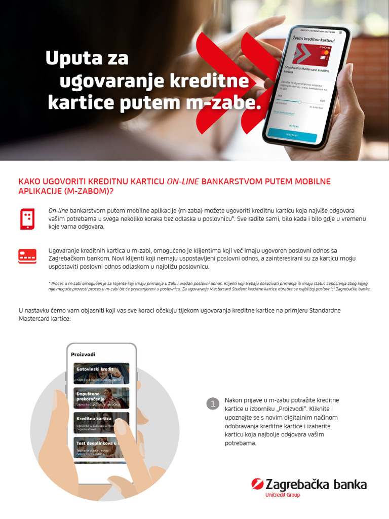 8437 Uputa Za Ugovaranje Kreditnih Kartica Putem M Zabe | PDF