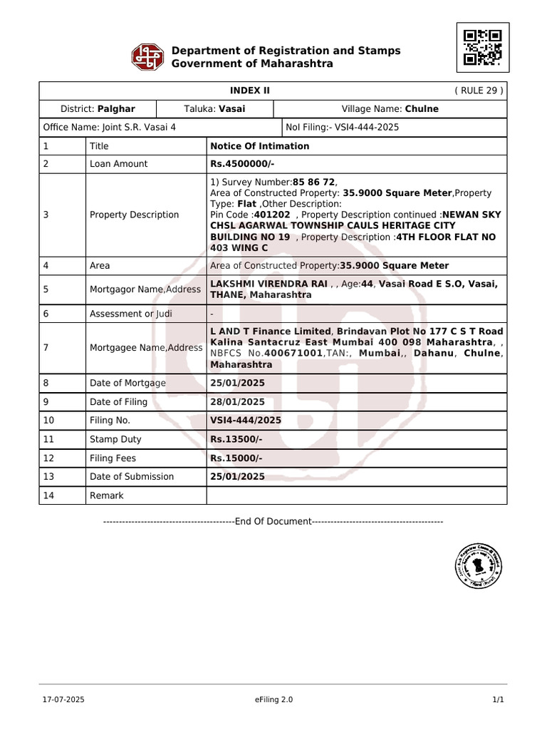 Index2 27 Efiling 320250022880 | PDF | Property Law | Liability ...