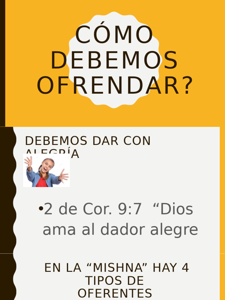 Cómo debemos ofrendar | PDF