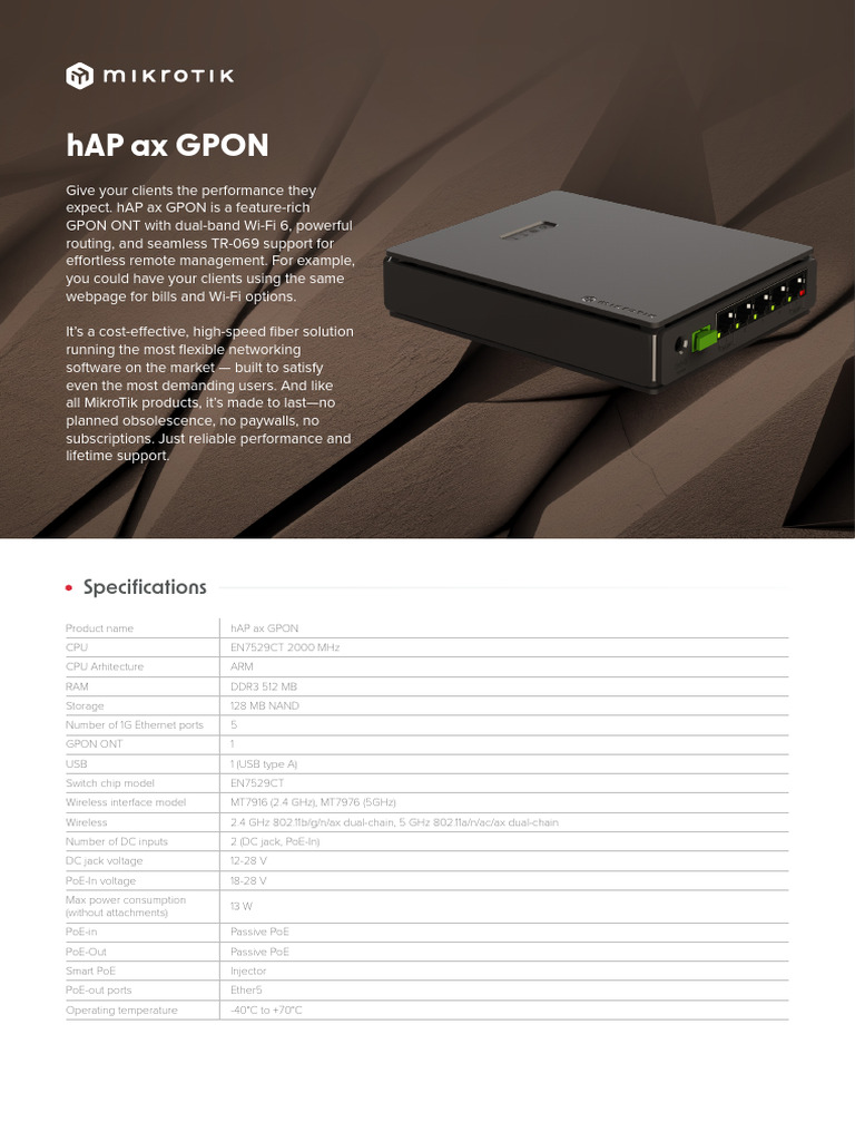hAP Ax GPON | PDF