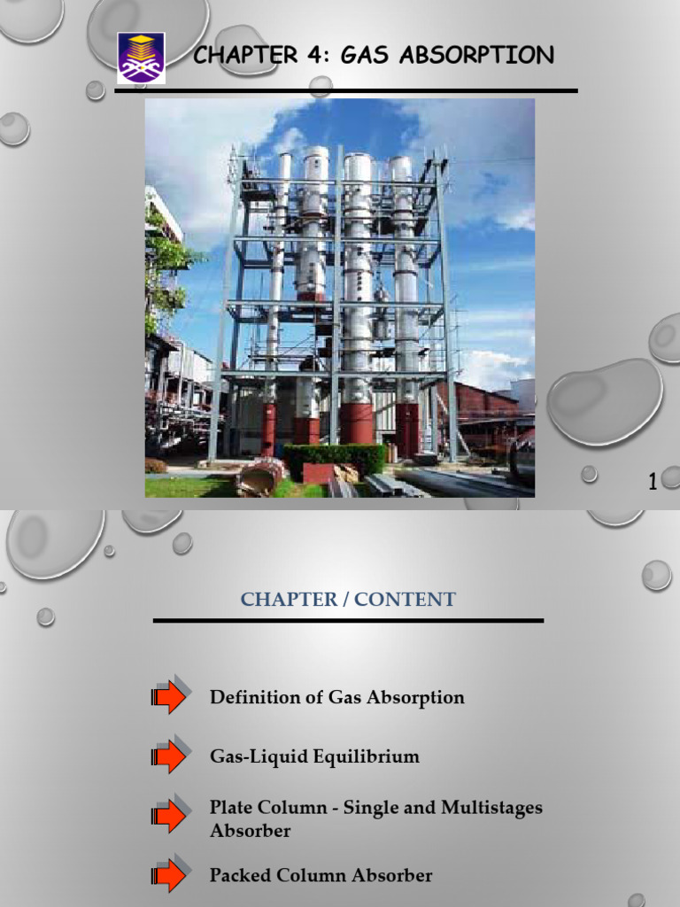 Chapter 4 Gas Absorption | PDF | Solubility | Water