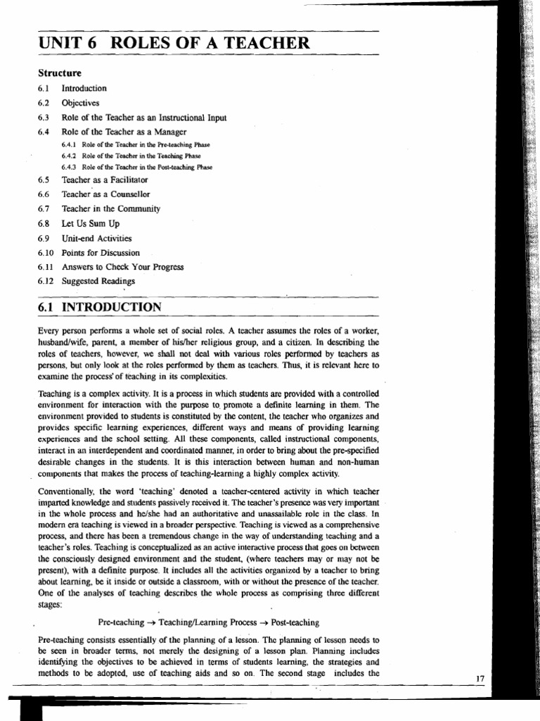 Role of A Teacher | PDF | Facilitator | Teachers