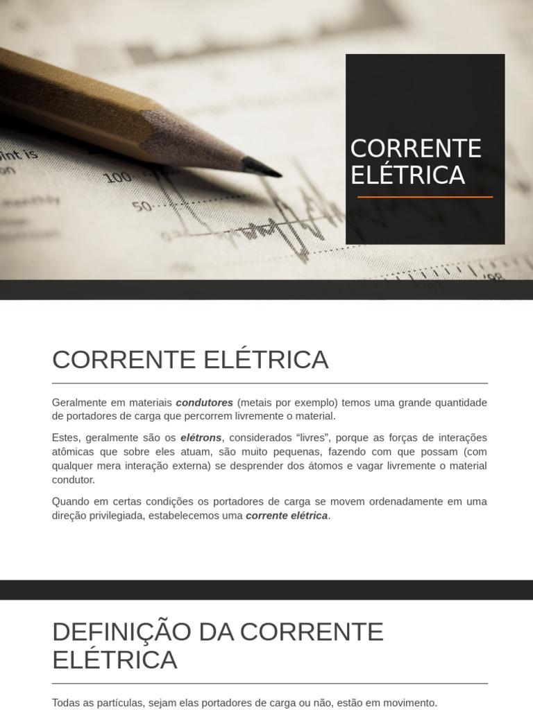 Entendendo a Corrente Elétrica e Suas Condições | PDF | Corrente ...