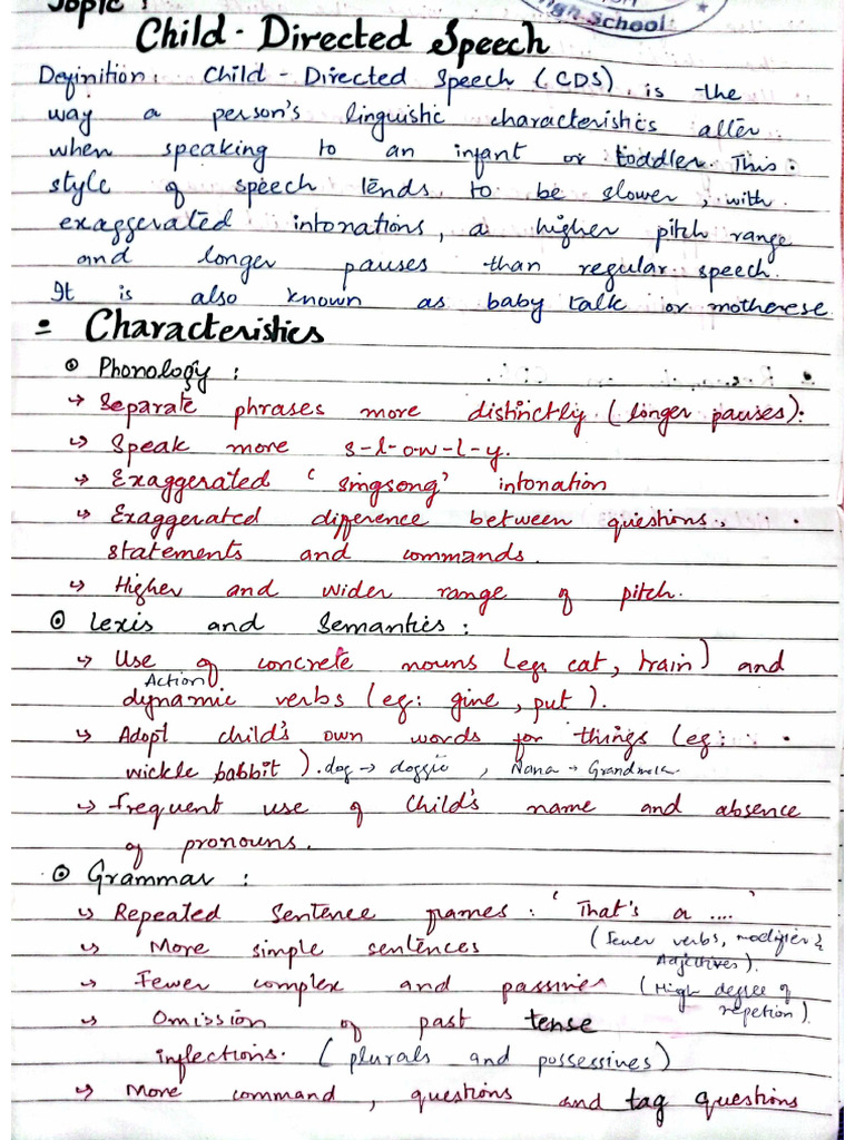 Child Directed Speech | PDF