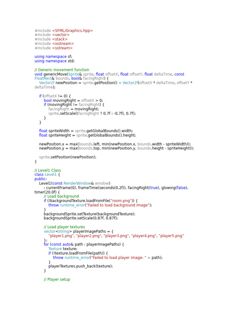 Class Level1 | PDF | Texture Mapping | Computer Programming