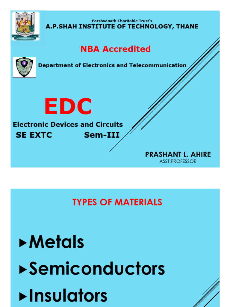 Lecture2 - PN Junction Diode CSC - Compressed | PDF | P–N Junction | Diode