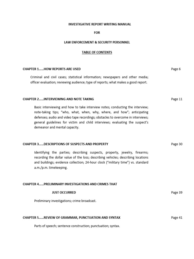DUI Report Writing Guidelines | PDF | Drunk Driving In The United ...