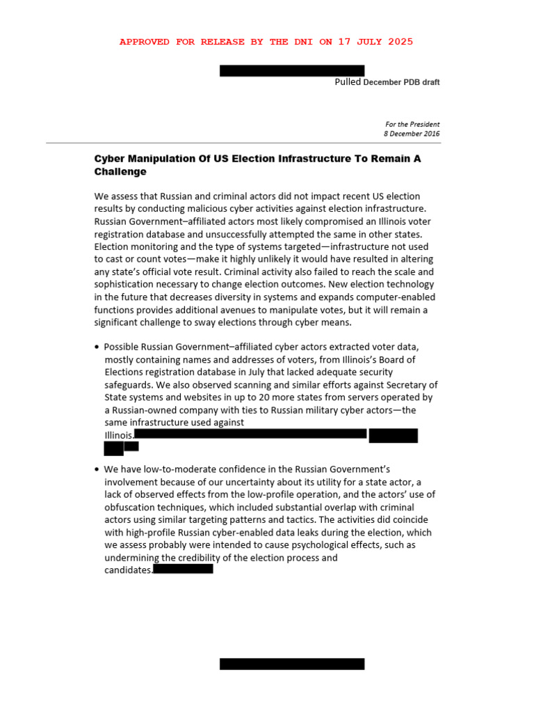 Cyber Manipulation of US Election Infrastructure To Remain A Challenge ...