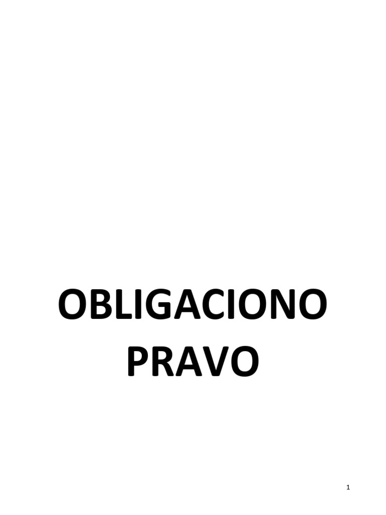 Skripta Obligaciono Pravo 2 | PDF