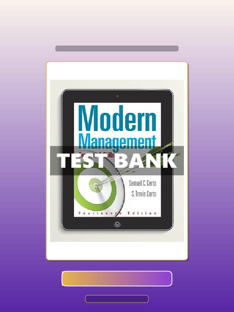 Modern Management Concepts and Skills 14th Edition Certo | PDF ...
