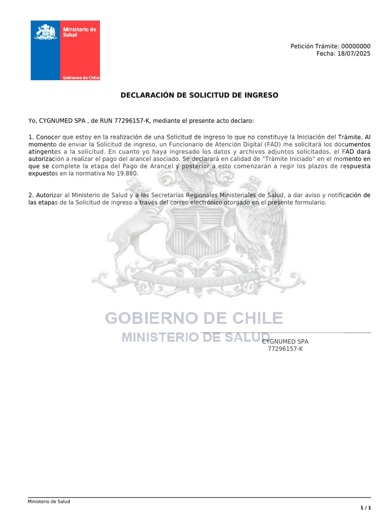 Declaracion Seremi | PDF