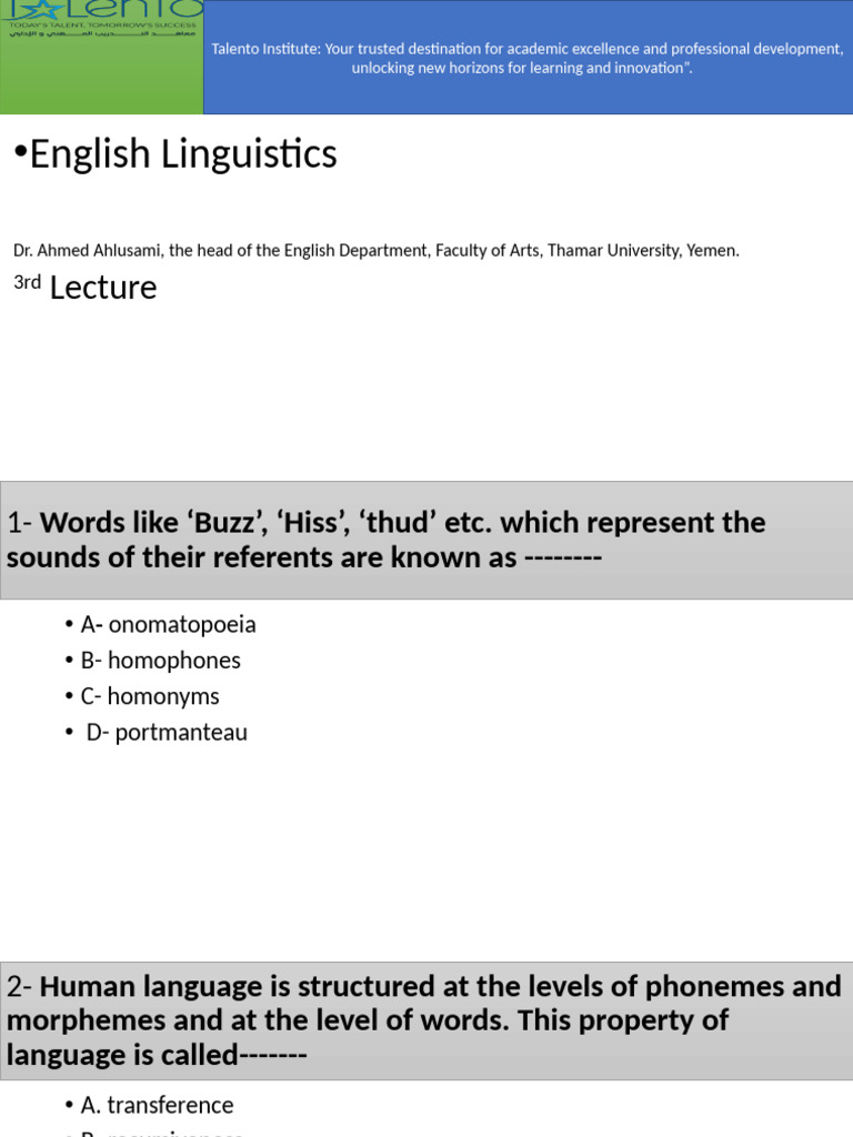 Third Lecture, Linguistics 2025. | PDF | Phrase | Adverb