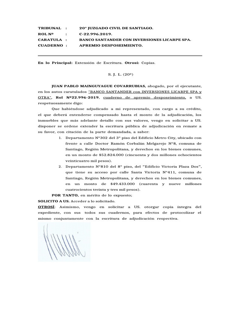 Escrito Ejemplo | PDF