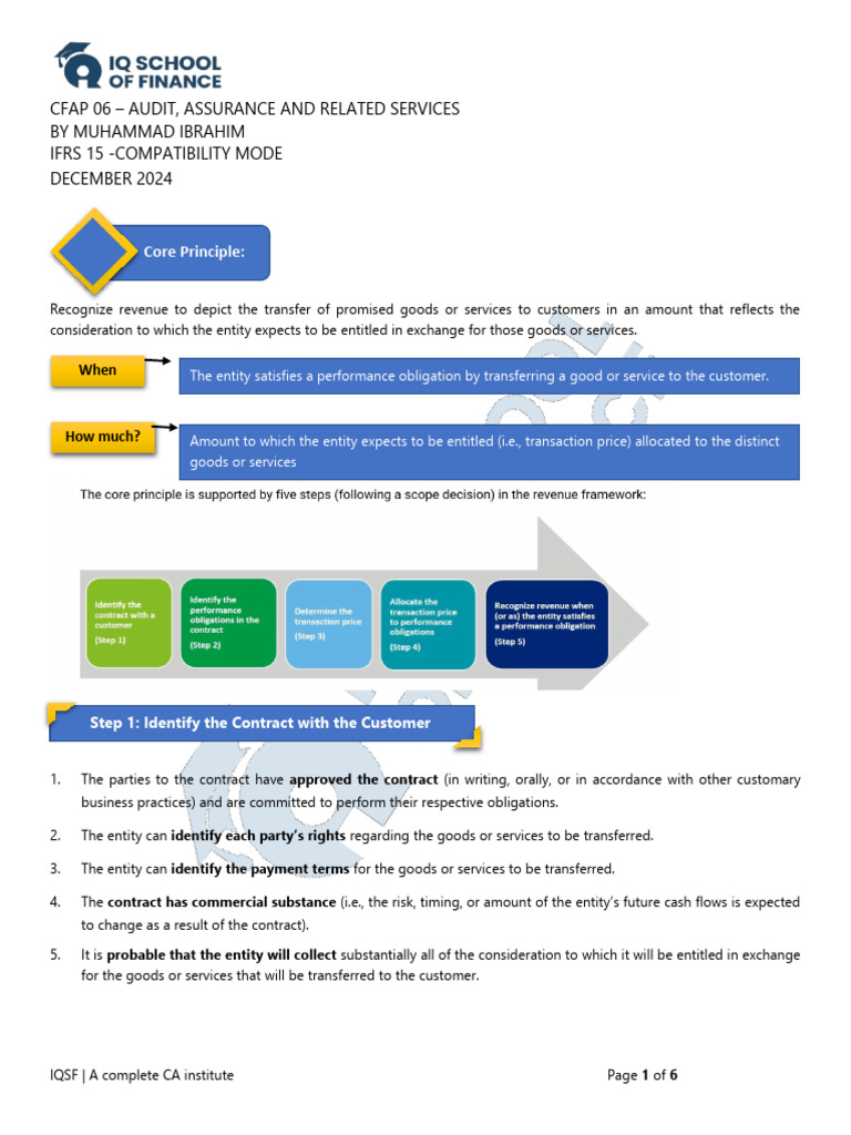 IFRS 15 Compatibility Mode | PDF | Revenue | Consideration